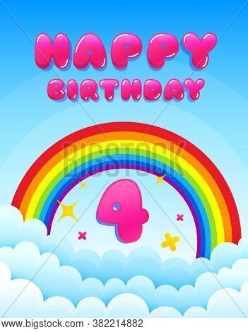 4 Years Happy Vector & Photo (Free Trial) | Bigstock