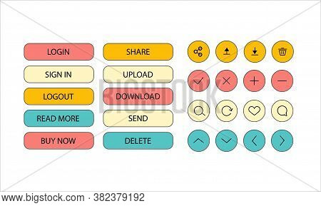 Set Button Icon Vector & Photo (Free Trial) | Bigstock