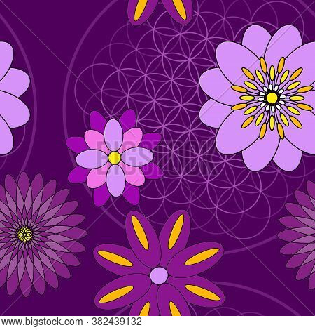 Repeat Flower Patterns Images, Illustrations & Vectors (Free) - Bigstock