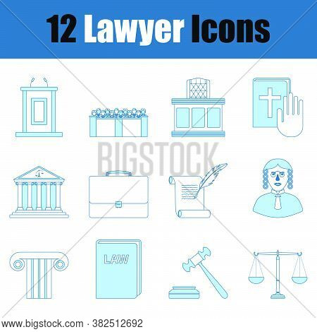 Lawyer Icon Set. Thin Vector & Photo (Free Trial) | Bigstock