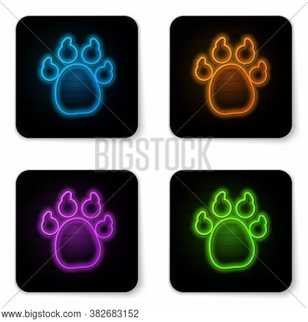 Glowing Neon Paw Vector & Photo (Free Trial) | Bigstock