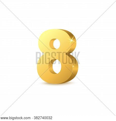 Golden Shining Number Vector & Photo (Free Trial) | Bigstock