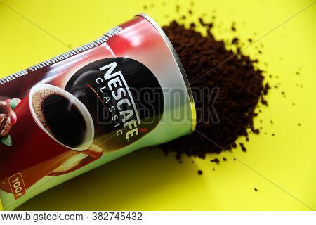 Gomel, Belarus - July 30, 2020: Isolated of Nescafe Classic Instant ...
