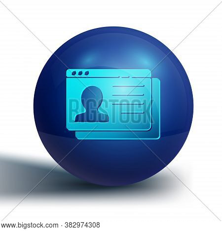 Blue Resume Icon Vector & Photo (Free Trial) | Bigstock