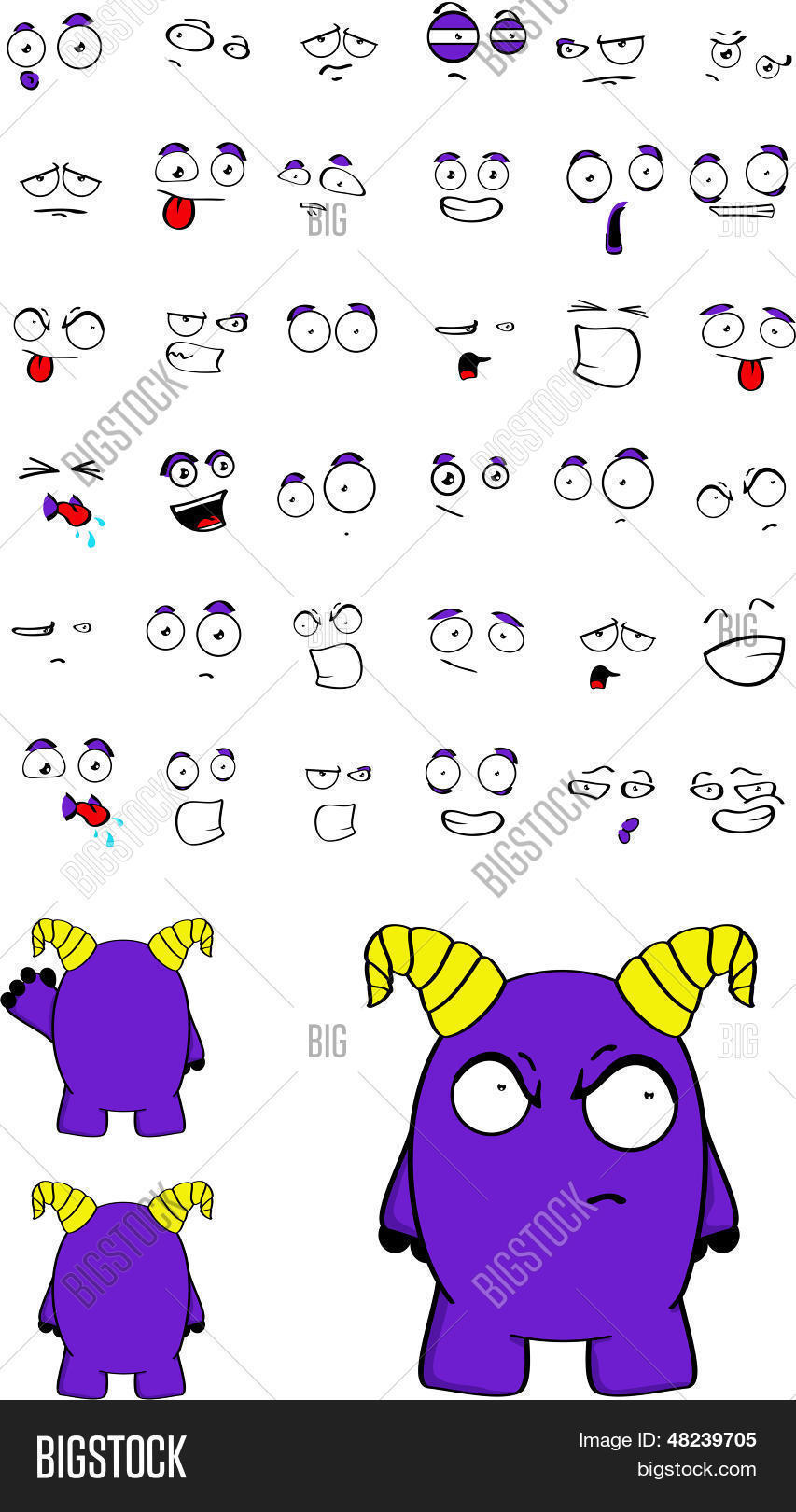 Blue Demon Funny Vector & Photo (Free Trial) | Bigstock