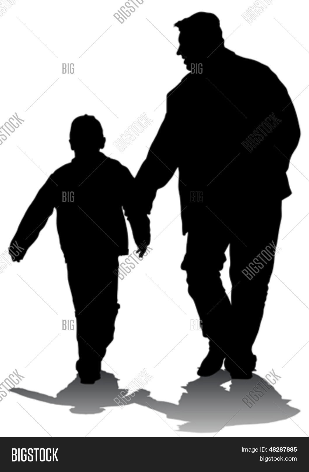 Vector Drawing Father Vector & Photo (Free Trial) | Bigstock