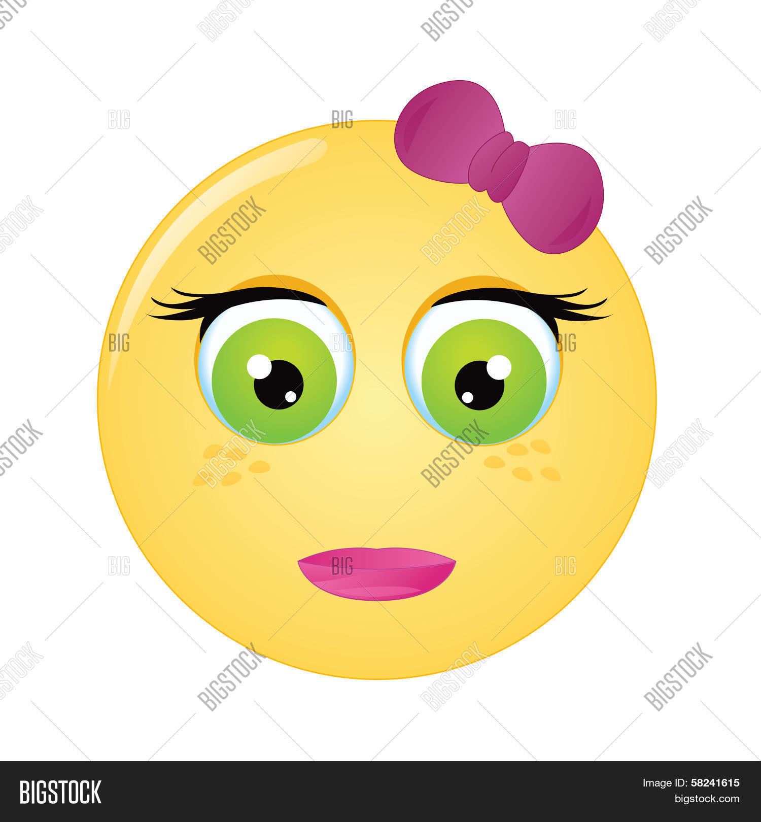 Emoticon Girl Vector & Photo (Free Trial) | Bigstock