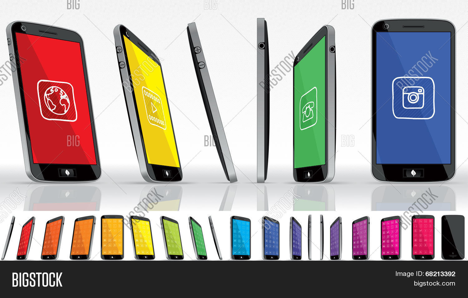 Black Smart Phone - Vector & Photo (Free Trial) | Bigstock