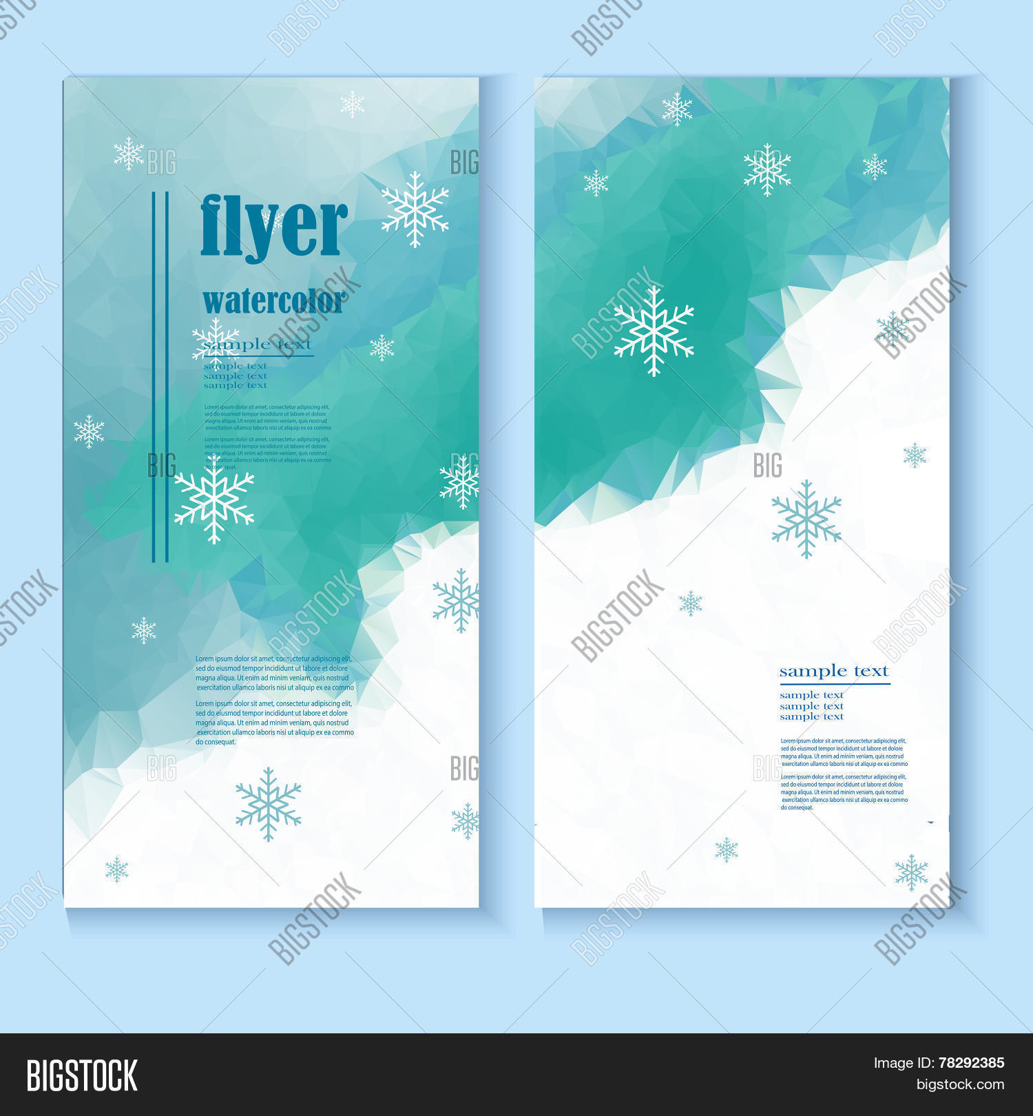 Flyer Template Winter Vector & Photo (Free Trial) | Bigstock
