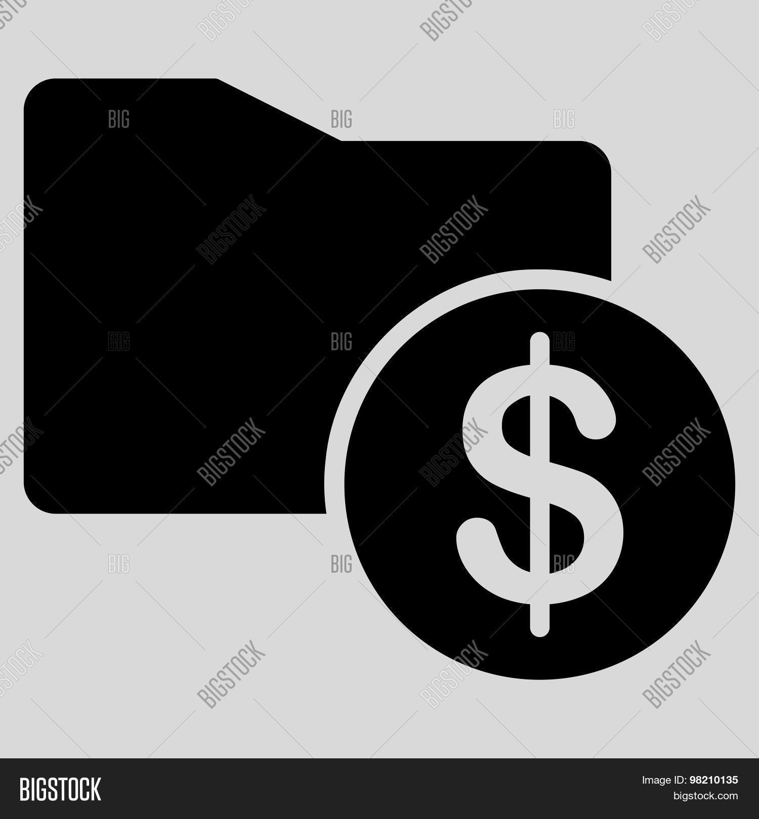 Money Folder Icon Vector & Photo (Free Trial) | Bigstock