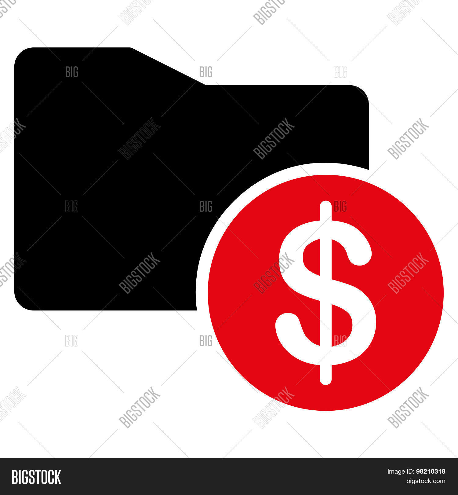 Money Folder Icon Vector & Photo (Free Trial) | Bigstock