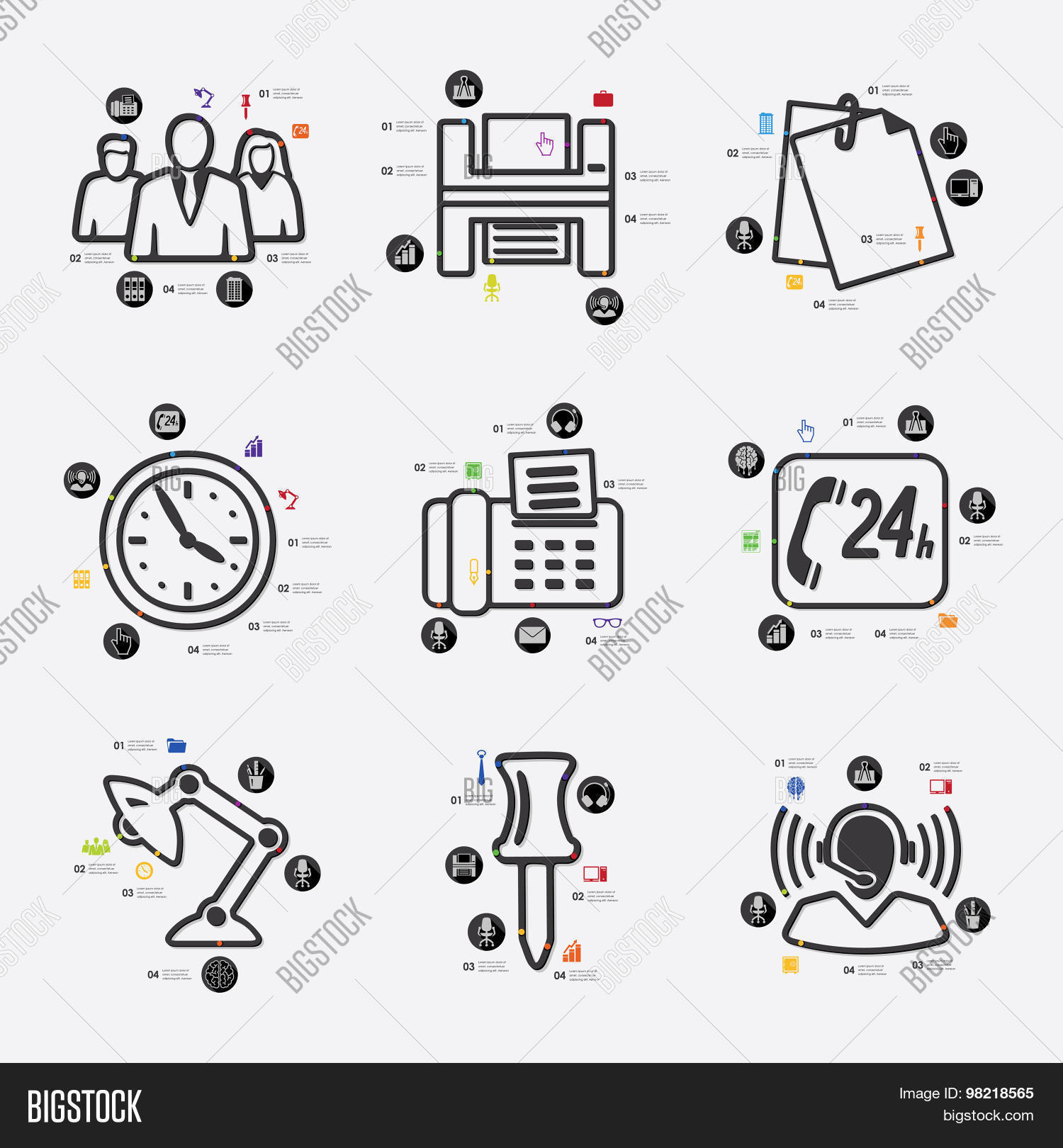 Office Infographic Vector & Photo (Free Trial) | Bigstock