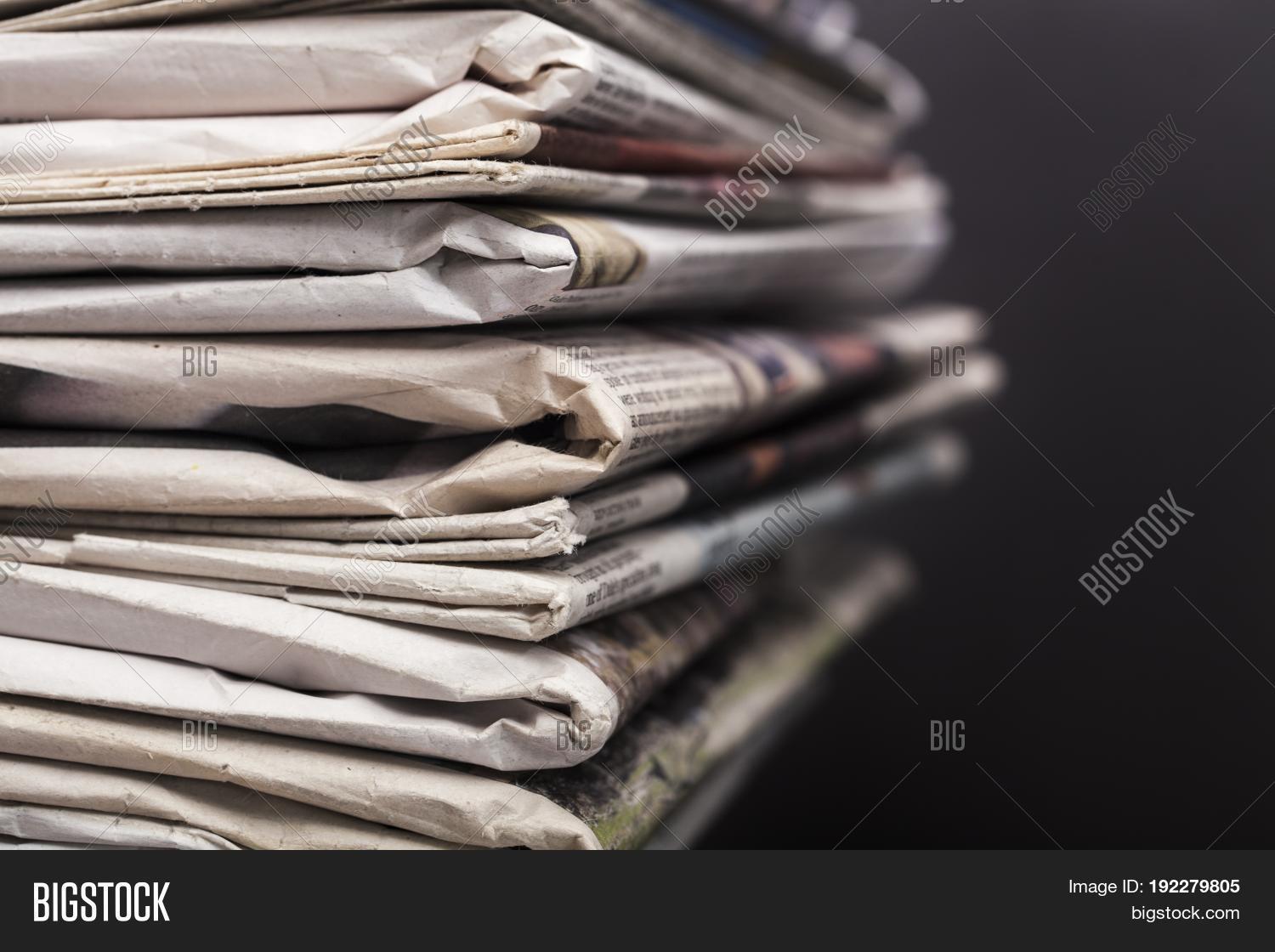 Pile Newspapers Print Image & Photo (Free Trial) | Bigstock