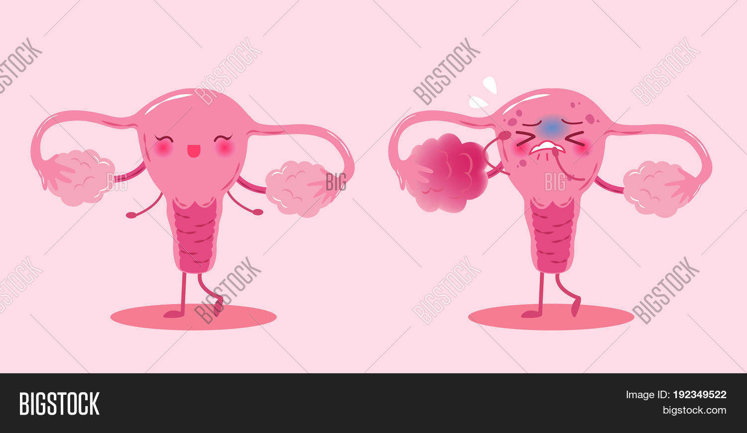Cute Cartoon Uterus Vector & Photo (Free Trial) | Bigstock