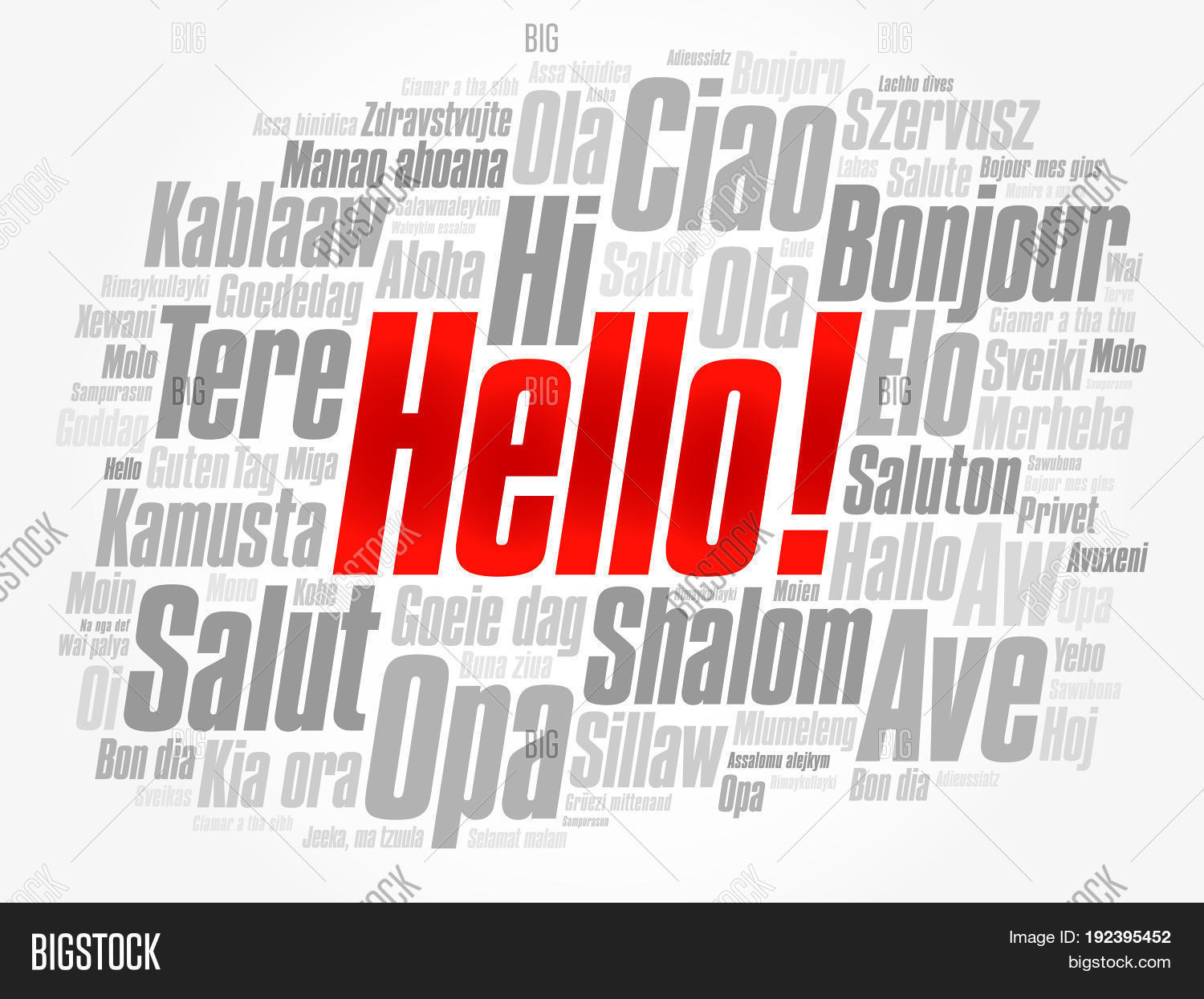 Hello Word Cloud Image & Photo (Free Trial) | Bigstock