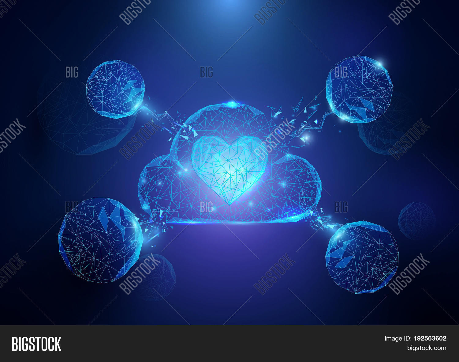 Abstract Cloud Heart Vector & Photo (Free Trial) | Bigstock