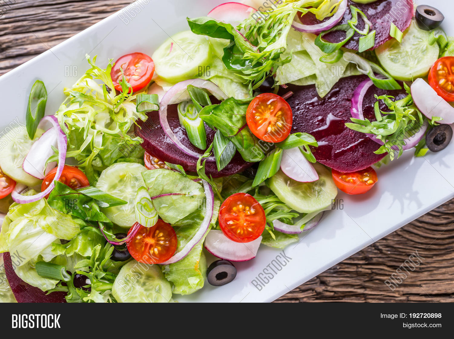 Vegetable Salad. Plate Image & Photo (Free Trial) | Bigstock