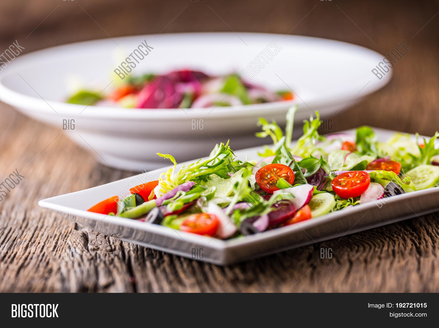 Vegetable Salad. Plate Image & Photo (Free Trial) | Bigstock