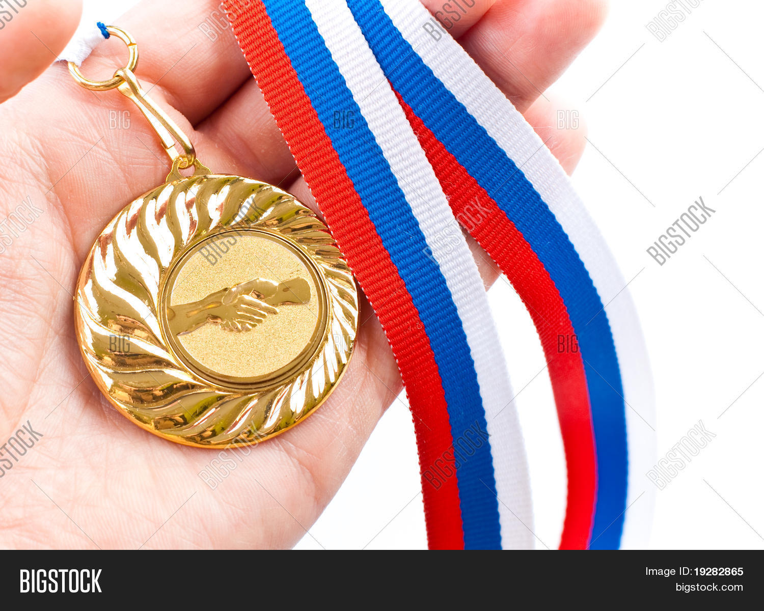 Golden Medal Handshake Image & Photo (Free Trial) | Bigstock