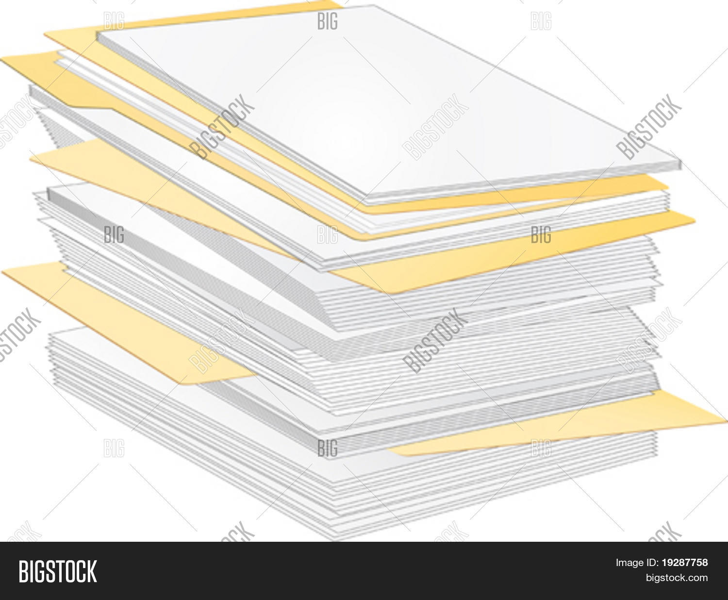 Stack Paper Folders Vector & Photo (Free Trial) | Bigstock
