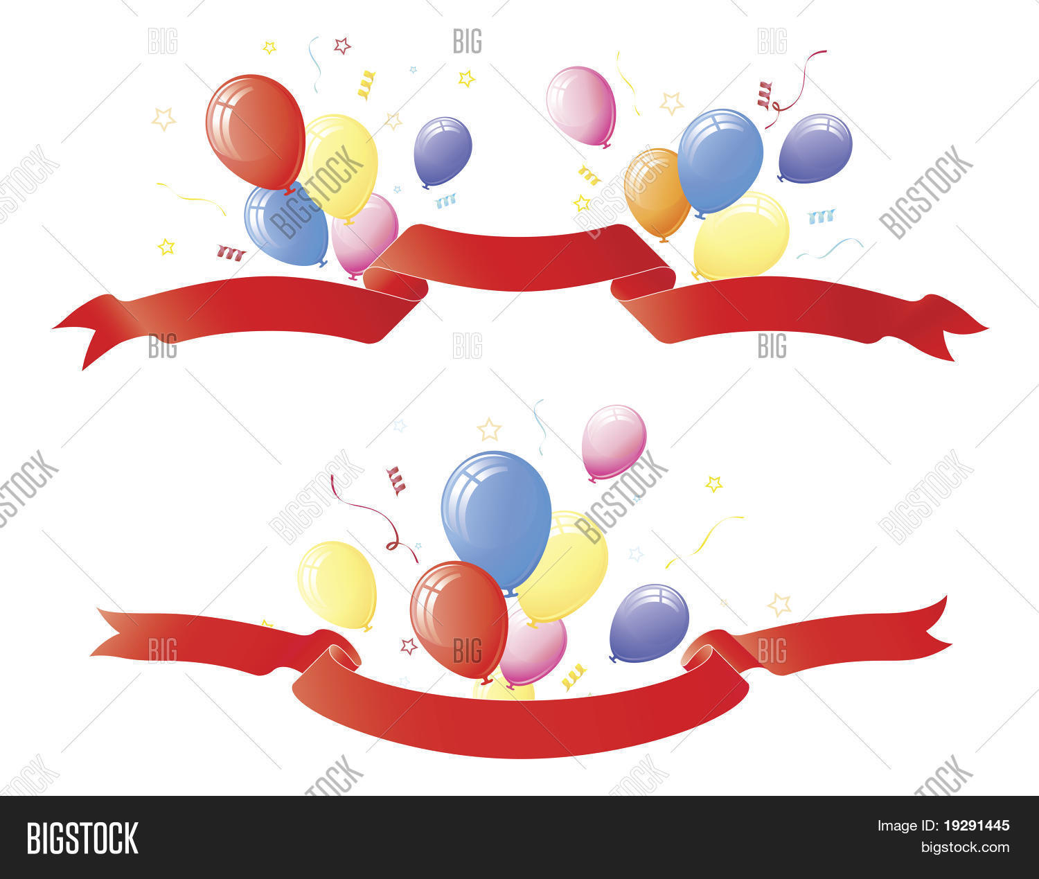 Red Banner Party Vector & Photo (Free Trial) | Bigstock