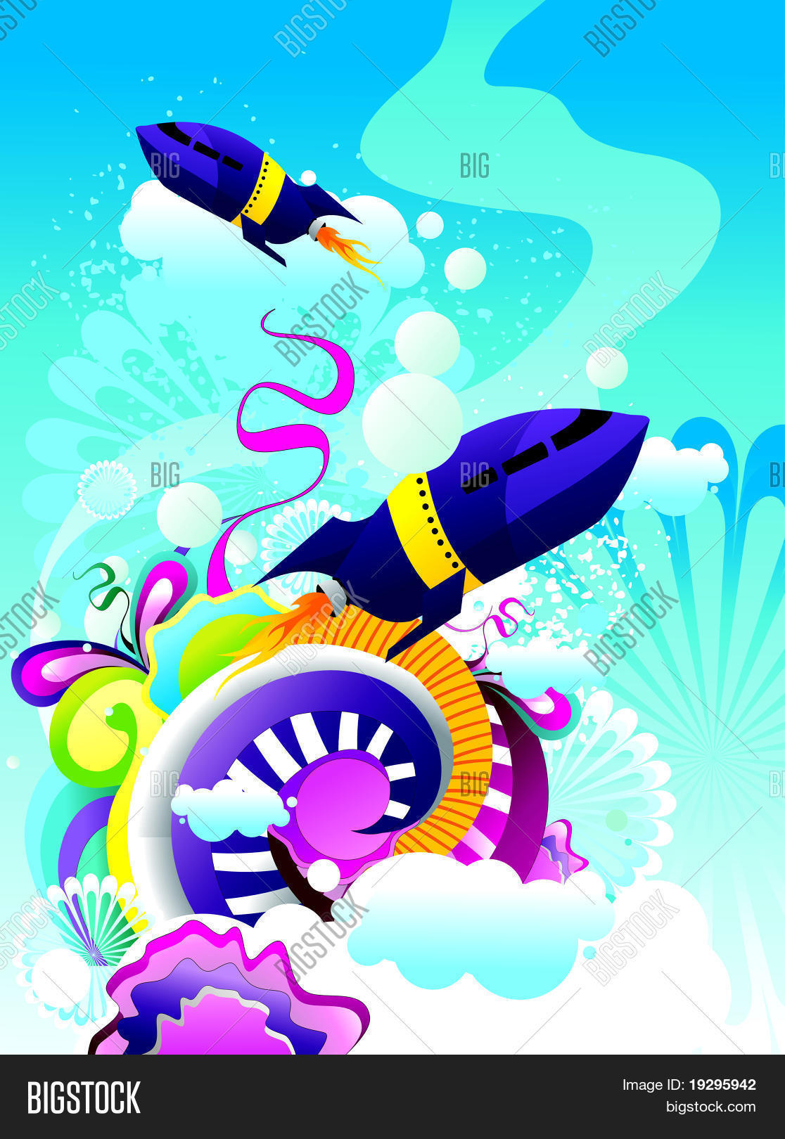 Spaceship Color Vector & Photo (Free Trial) | Bigstock