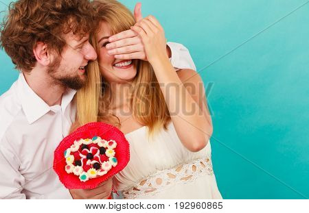 Man Giving Woman Candy Image & Photo (Free Trial) | Bigstock