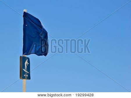 Blue Flag On Beach Image & Photo (Free Trial) | Bigstock