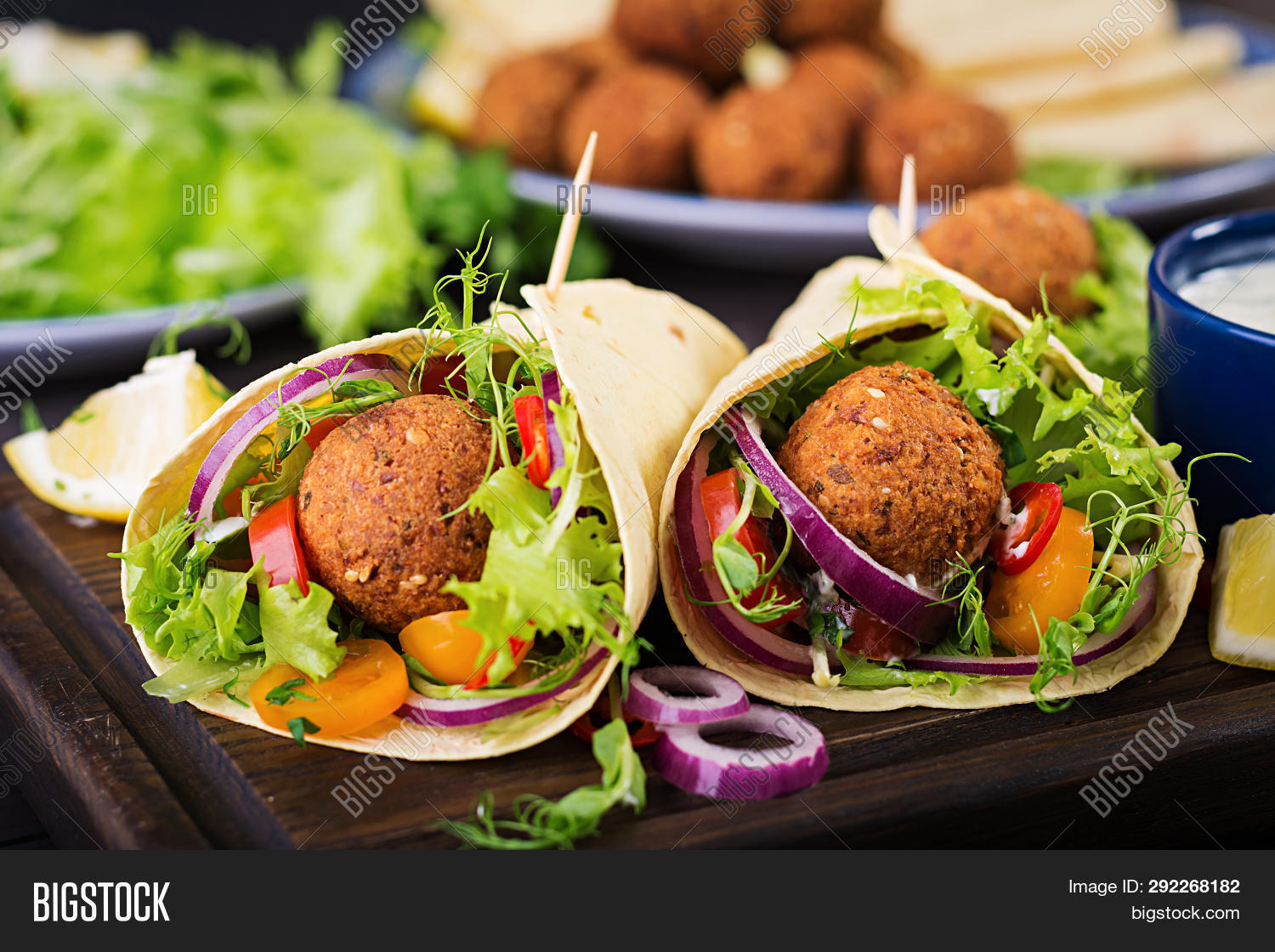 Tortilla Wrap Falafel Image & Photo (Free Trial) | Bigstock