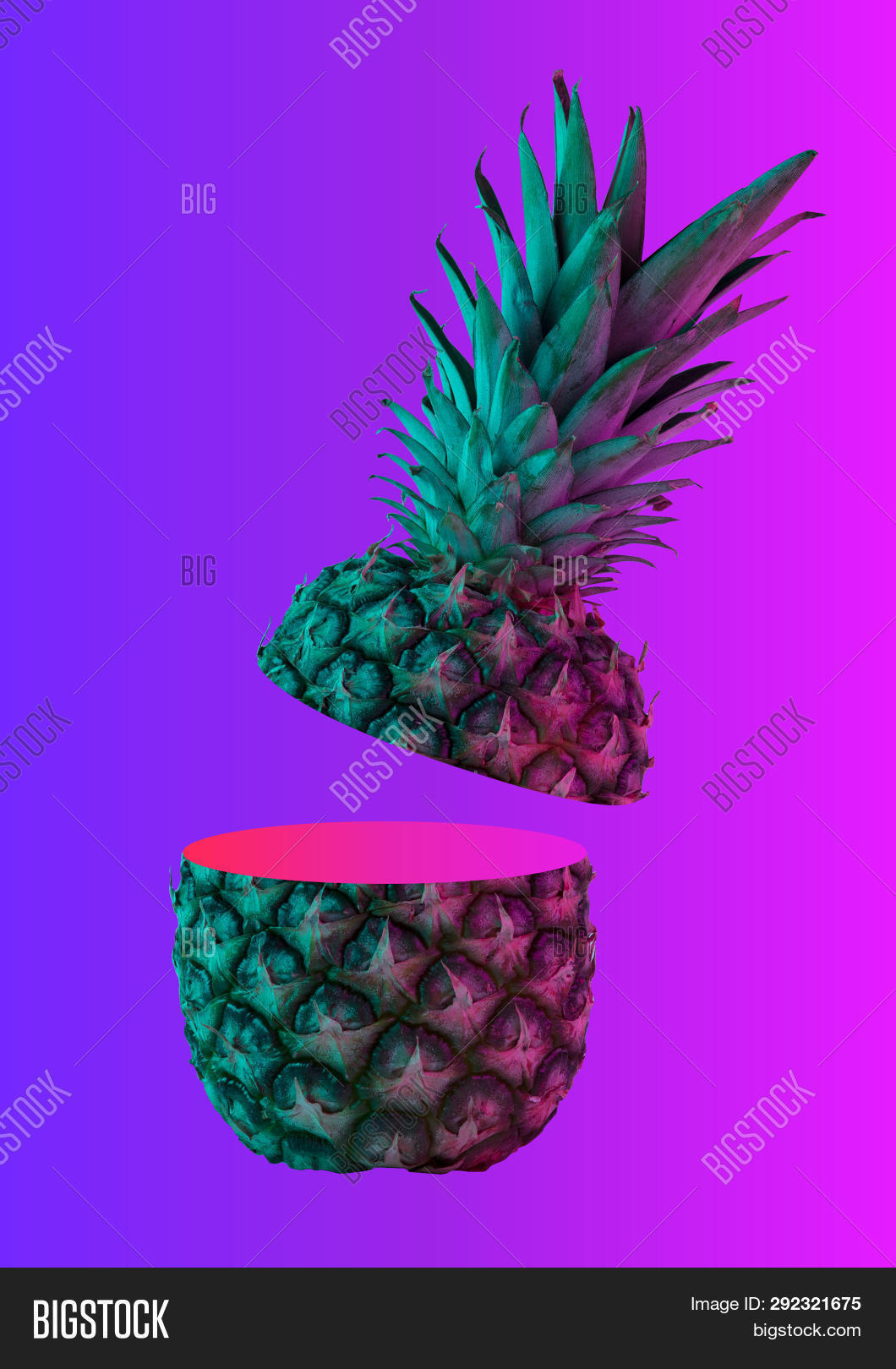 Neon Pineapple. Rich Image & Photo (Free Trial) | Bigstock