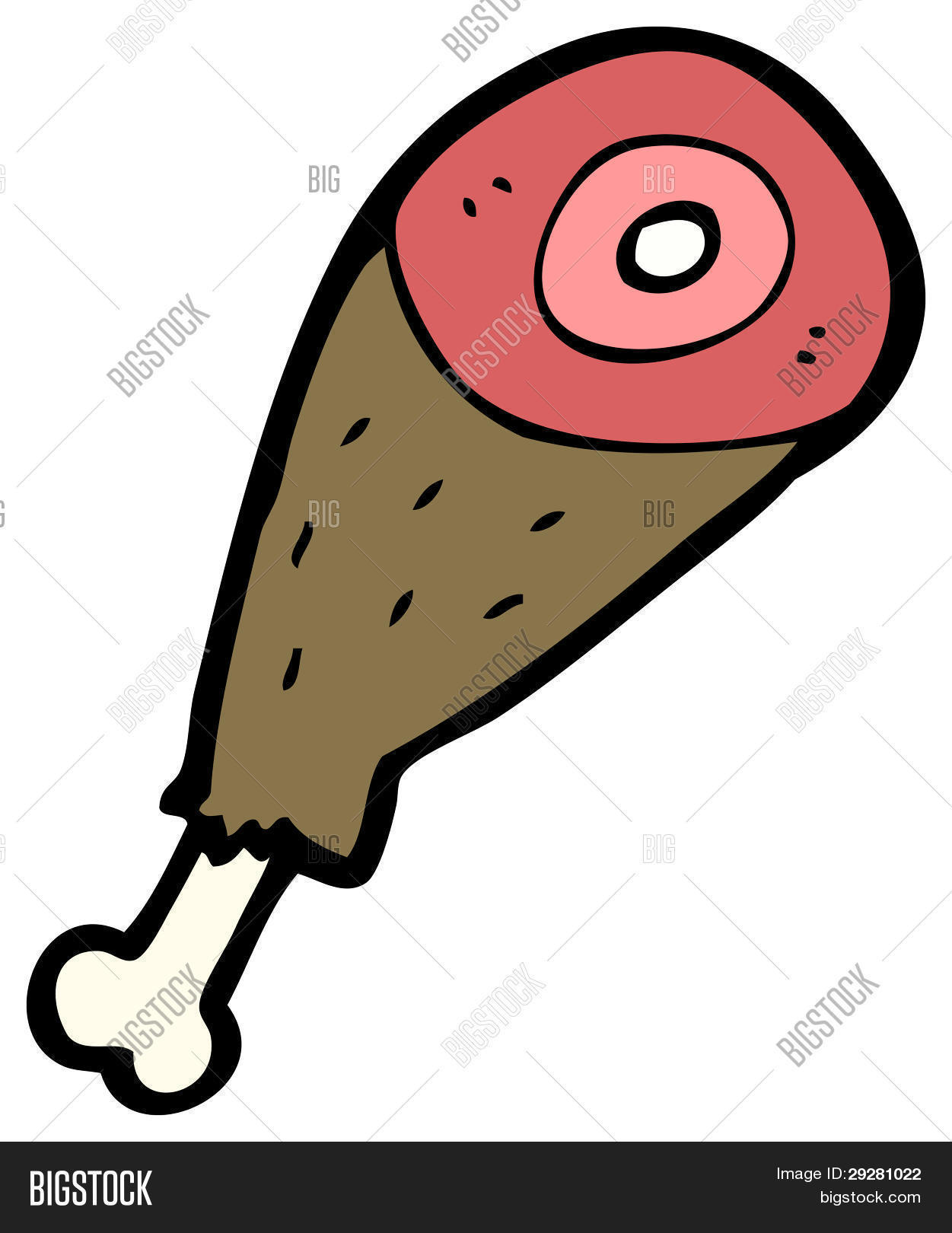 Cartoon Leg Meat ( Image & Photo (Free Trial) | Bigstock