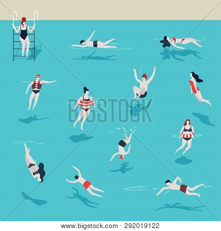 Woman Diving Into Water Images, Illustrations & Vectors (Free) - Bigstock