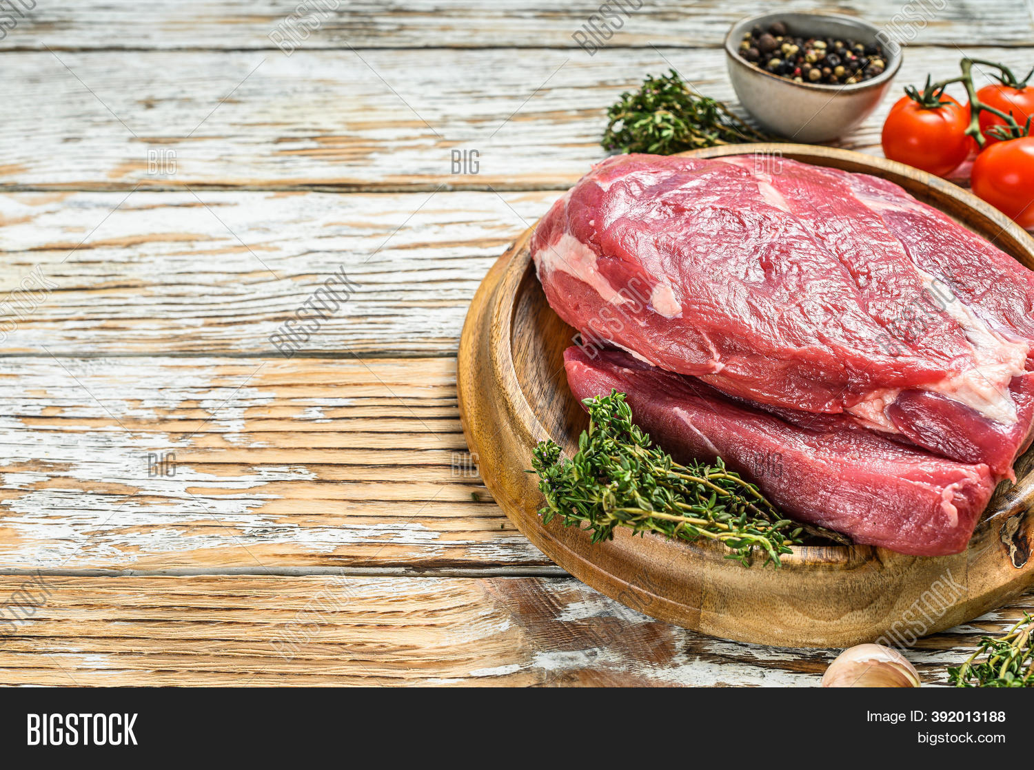 Raw Round Beef Cut On Image & Photo (Free Trial) | Bigstock