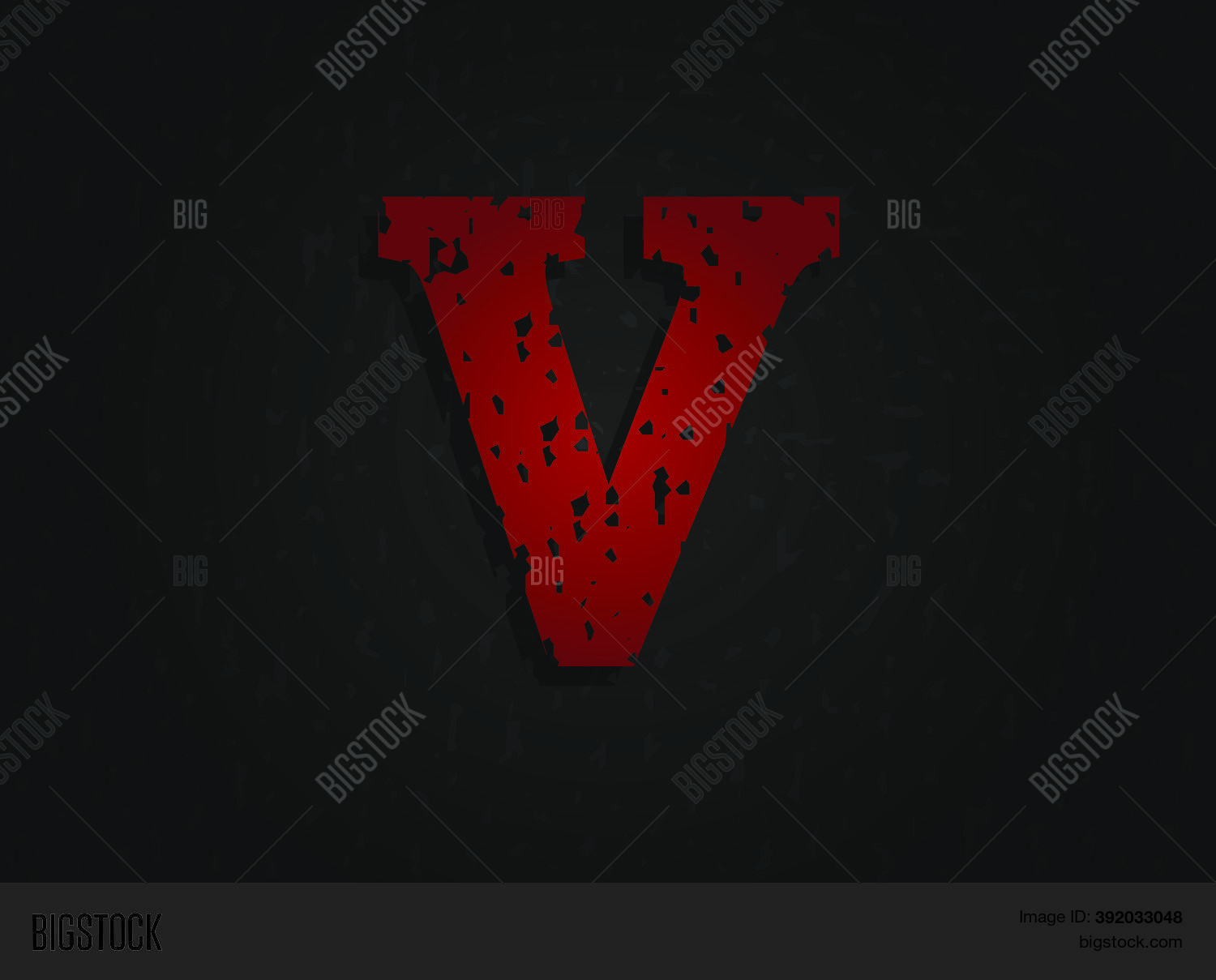 V Vector Red Letter Vector & Photo (Free Trial) | Bigstock