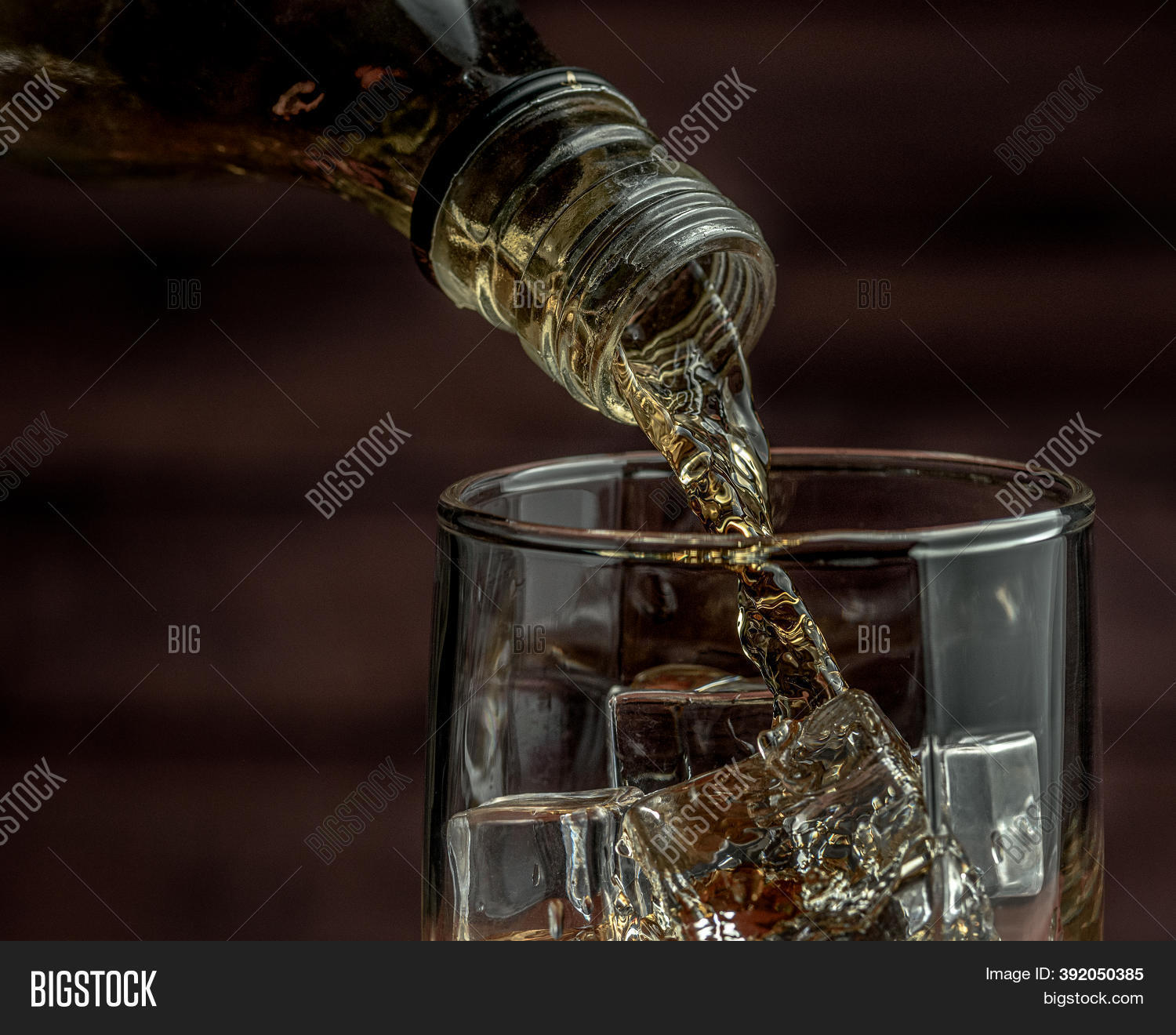 Whiskey Poured Bottle Image & Photo (Free Trial) | Bigstock