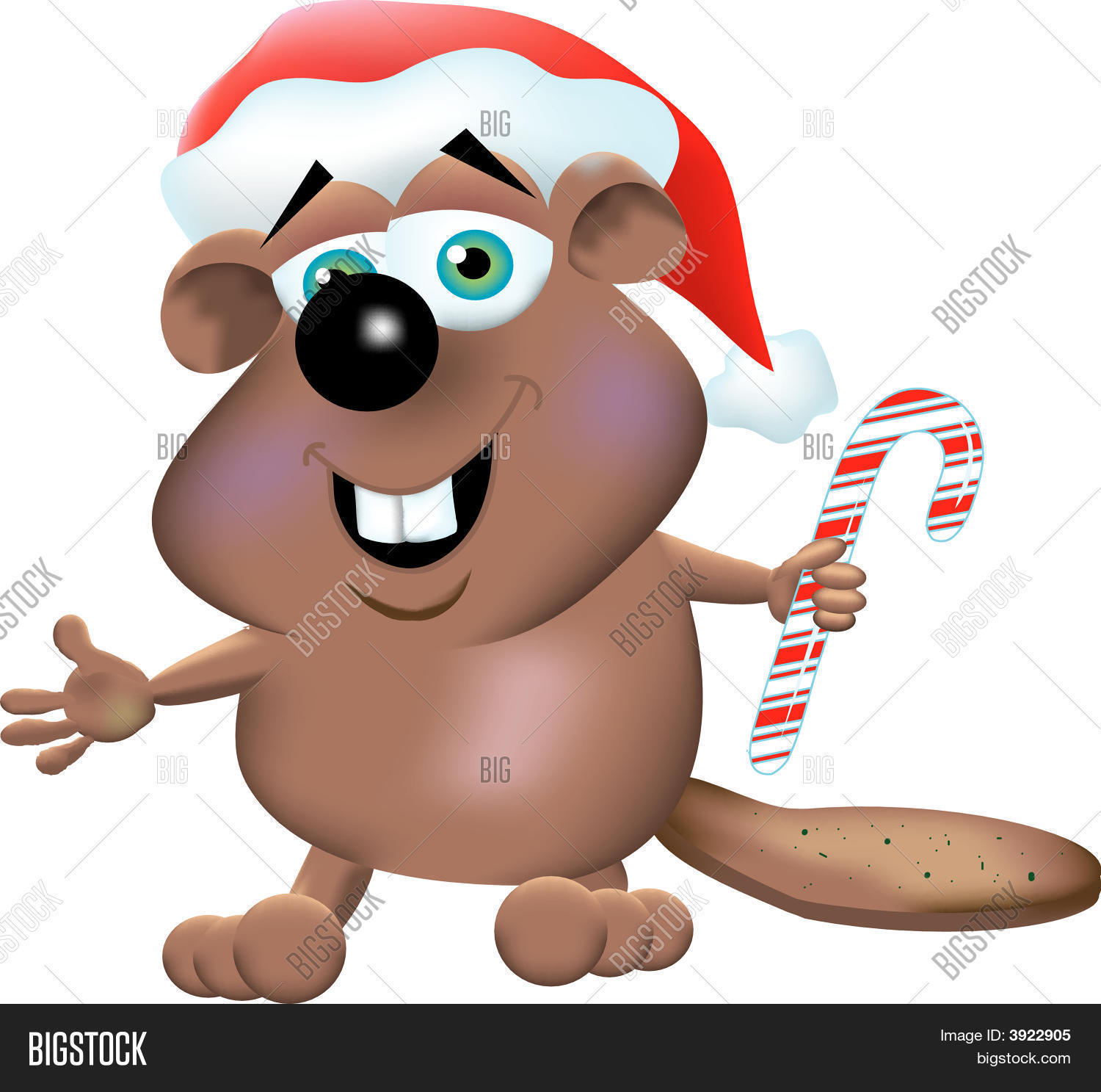 Christmas Beaver Vector & Photo (Free Trial) | Bigstock