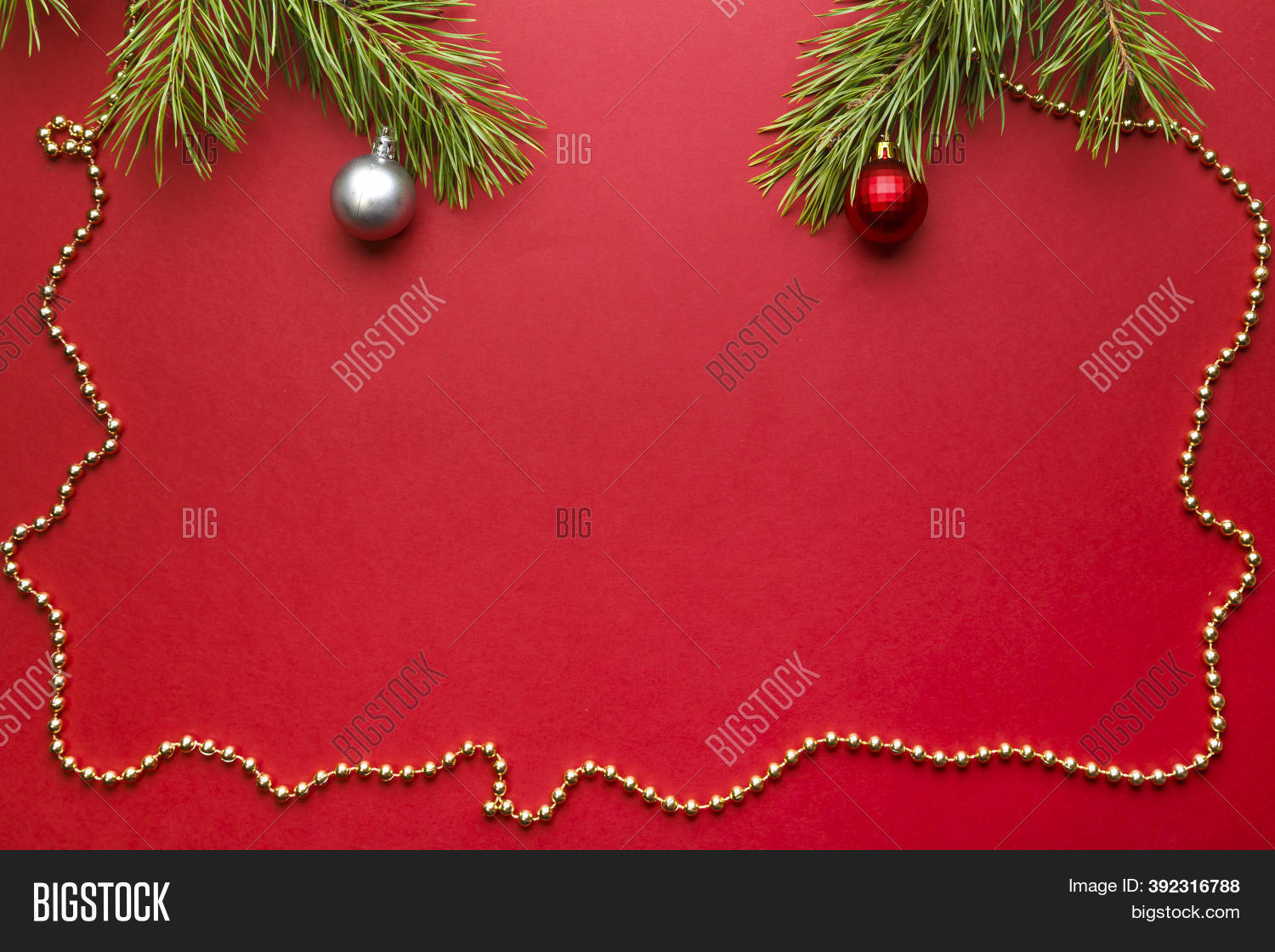 Christmas Frame On Red Image & Photo (Free Trial) | Bigstock