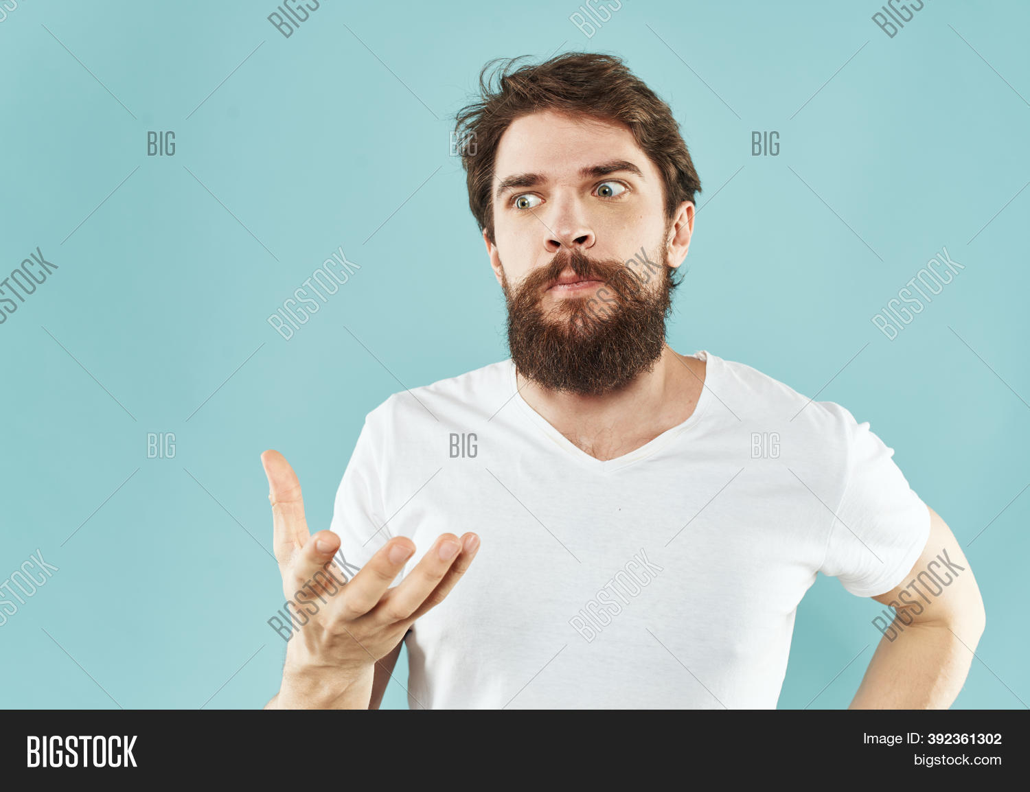 Impulsive Man On Blue Image & Photo (Free Trial) | Bigstock