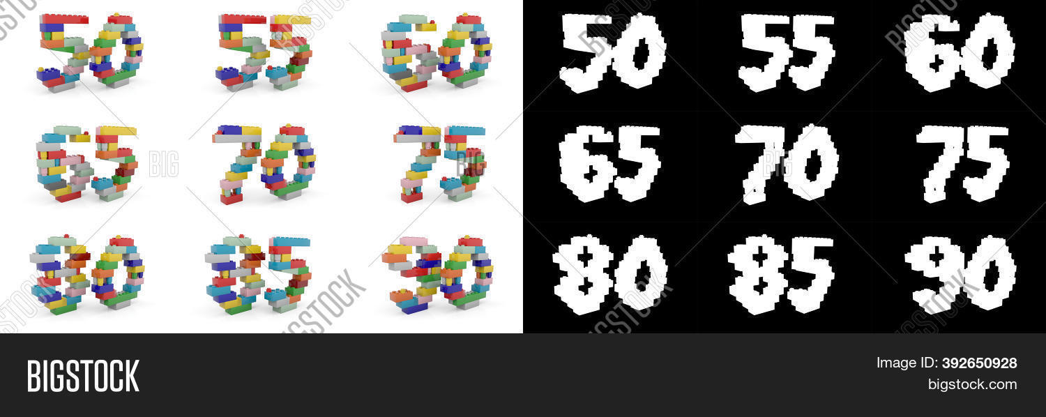 Set Numbers Fifty Image & Photo (Free Trial) | Bigstock