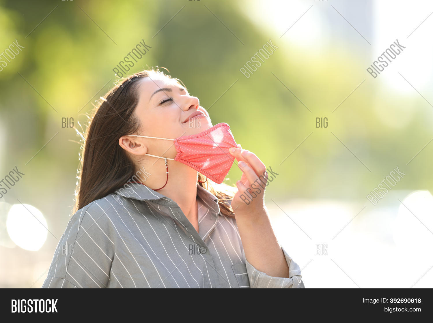 Happy Woman Taking Off Image & Photo (Free Trial) | Bigstock