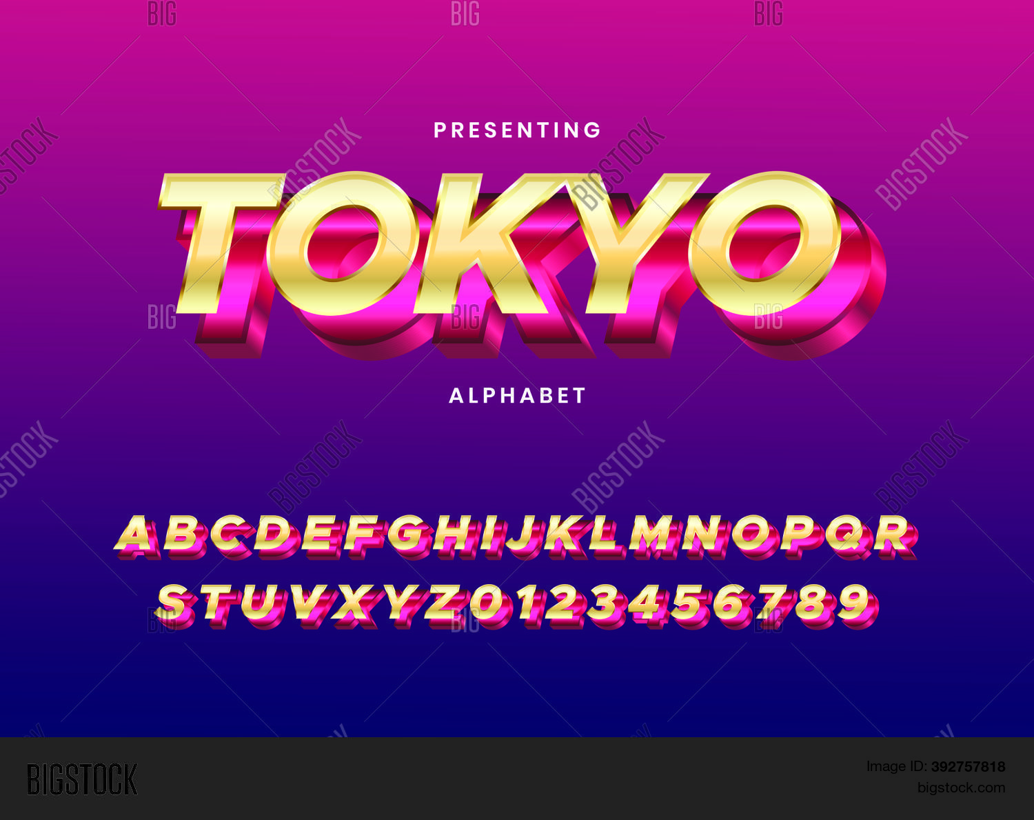 Tokyo Metal Alphabet Vector & Photo (Free Trial) | Bigstock