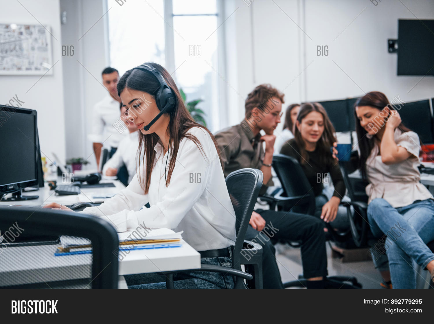 Inside Call Center. Image & Photo (Free Trial) | Bigstock