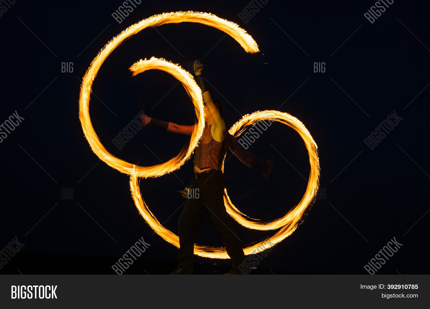 Fire Poi Artist Image & Photo (Free Trial) | Bigstock