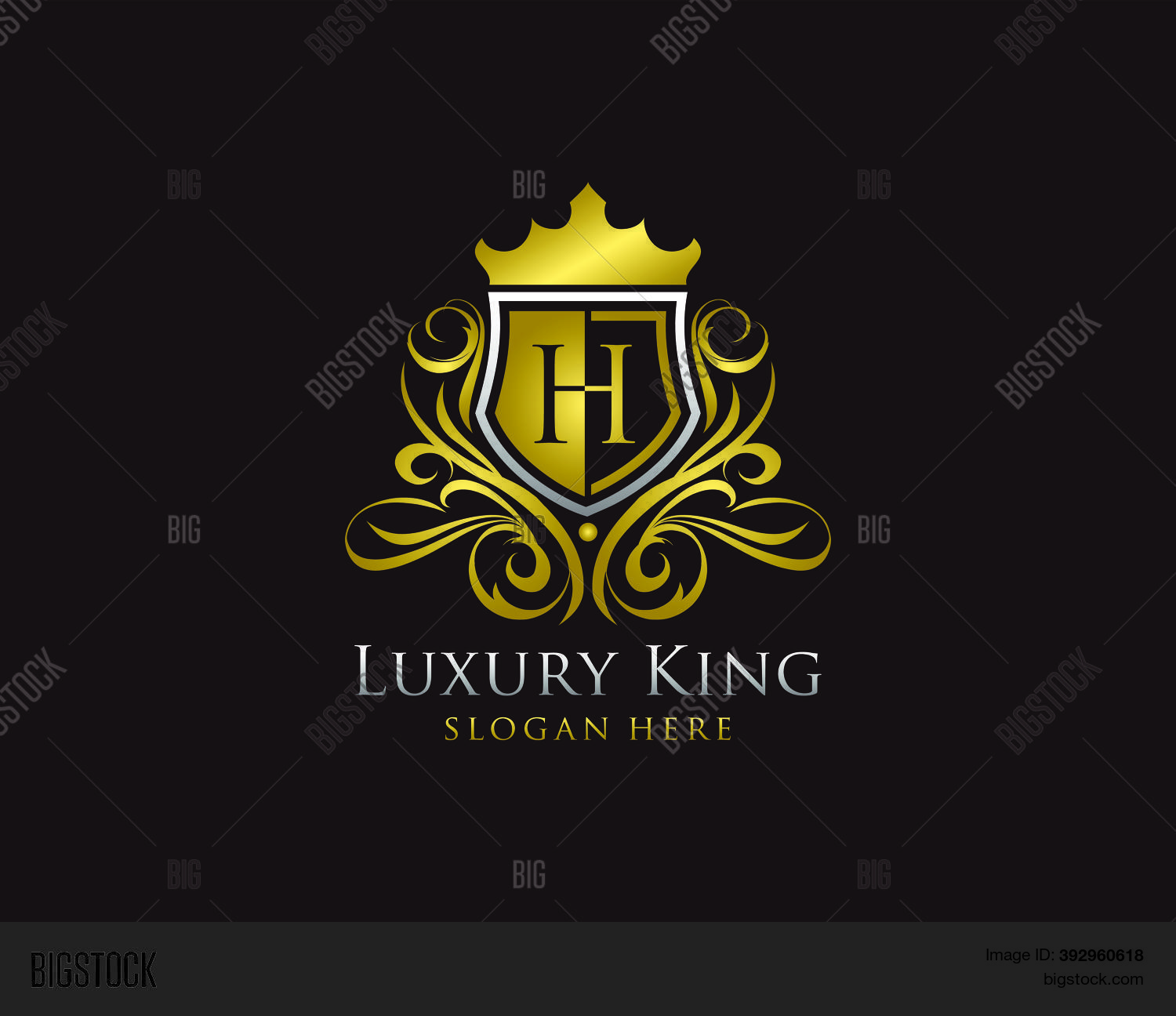 Luxury Shield H Vector & Photo (Free Trial) | Bigstock