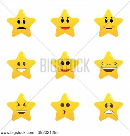 Set Star Emoticons Vector & Photo (Free Trial) | Bigstock