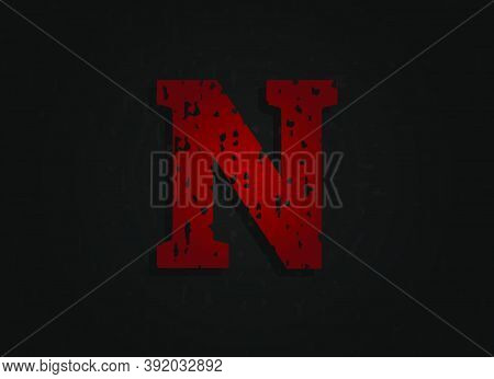 N Vector Red Letter Vector & Photo (Free Trial) | Bigstock