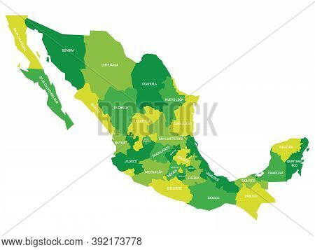 Green Political Map Vector & Photo (Free Trial) | Bigstock