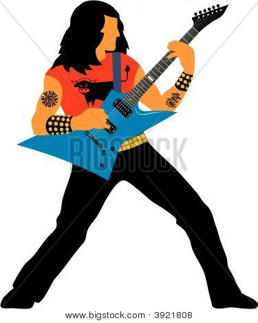Heavy Metal Guitarist Vector & Photo (Free Trial) | Bigstock