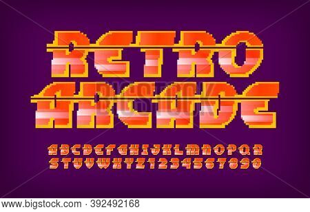Retro Arcade Alphabet Vector & Photo (Free Trial) | Bigstock