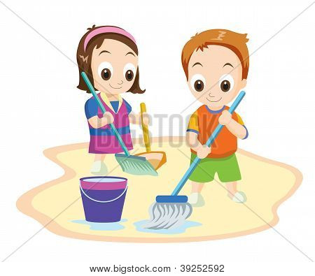 Kids Cleaning Image & Photo (Free Trial) | Bigstock